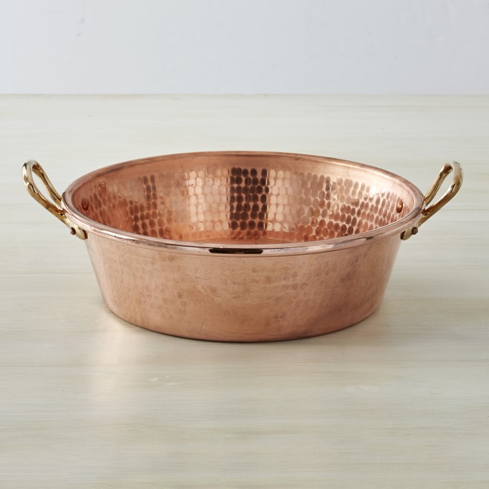 Mauviel Hammered Copper Jam Pan | Williams Sonoma