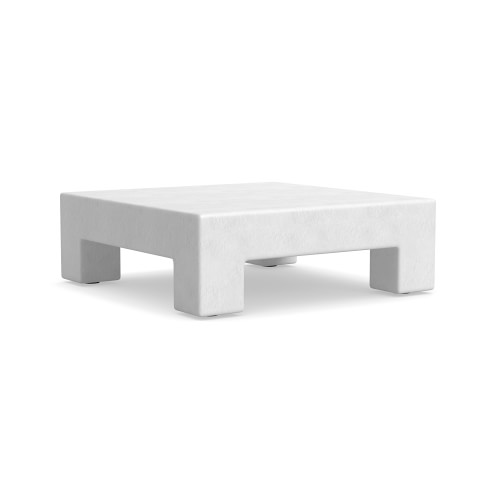 Matte White Square Coffee Table | Williams Sonoma