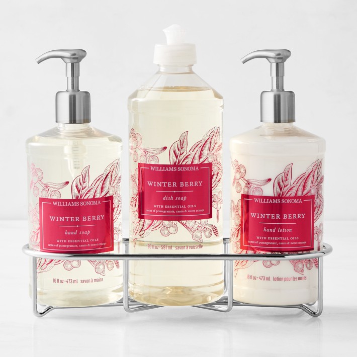 Williams Sonoma Winter Berry Hand Soap & Lotion, Deluxe 6-Piece Set ...