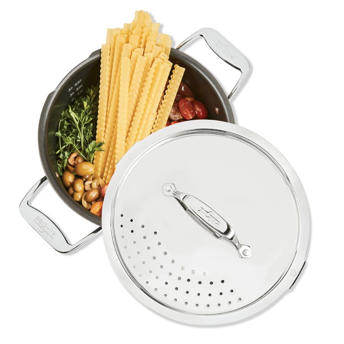 All-Clad Simply Strain Nonstick Multipot With Strainer Lid, 6-Qt ...