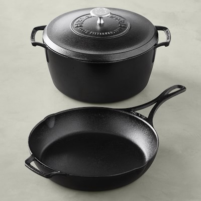 Lodge Blacklock Triple Seasoned Cast-Iron 3-Piece Dutch Oven and ...