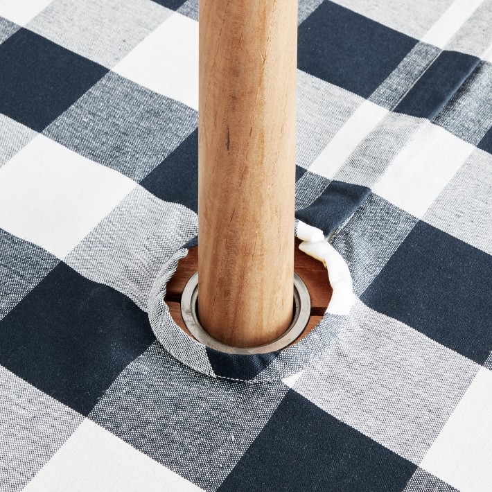 Buffalo Check Oilcloth Outdoor Round Tablecloth | Williams Sonoma CA ...