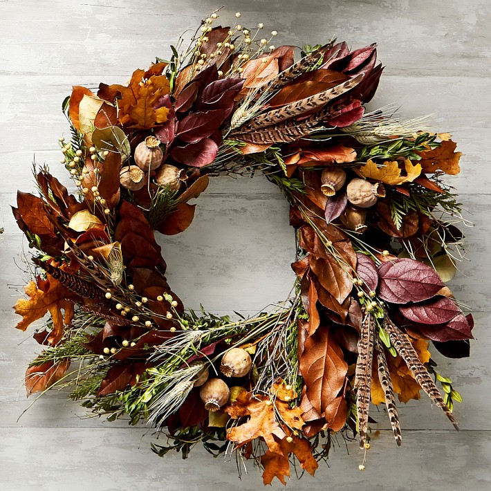 Pheasant Feather Wreath | Williams Sonoma