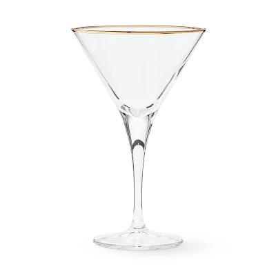 Gold Rim Champagne Coupe Glasses, Set of 4 | Williams Sonoma CA ...