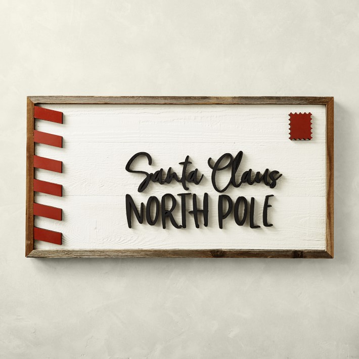 Santa Claus Sign | Front Door Decor | Williams Sonoma