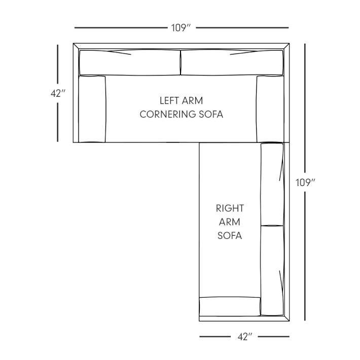 Bedford 2-Piece L-Shape Sectional Sofa | Williams Sonoma