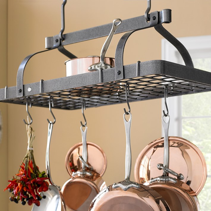 Enclume Grande Cuisine Rectangular Ceiling Pot Rack | Williams Sonoma