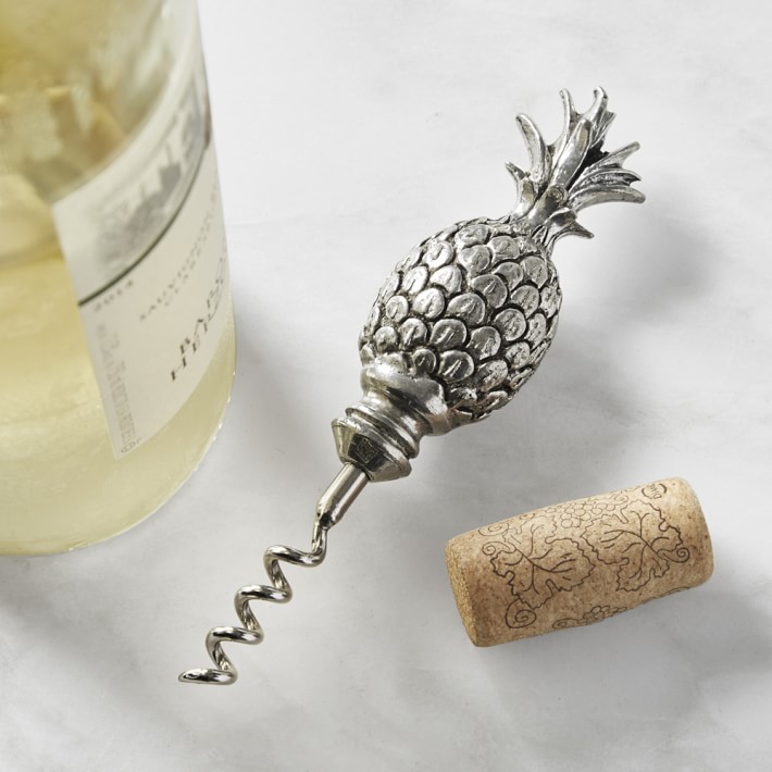 Pewter Wine Corkscrew - Pineapple | Williams Sonoma