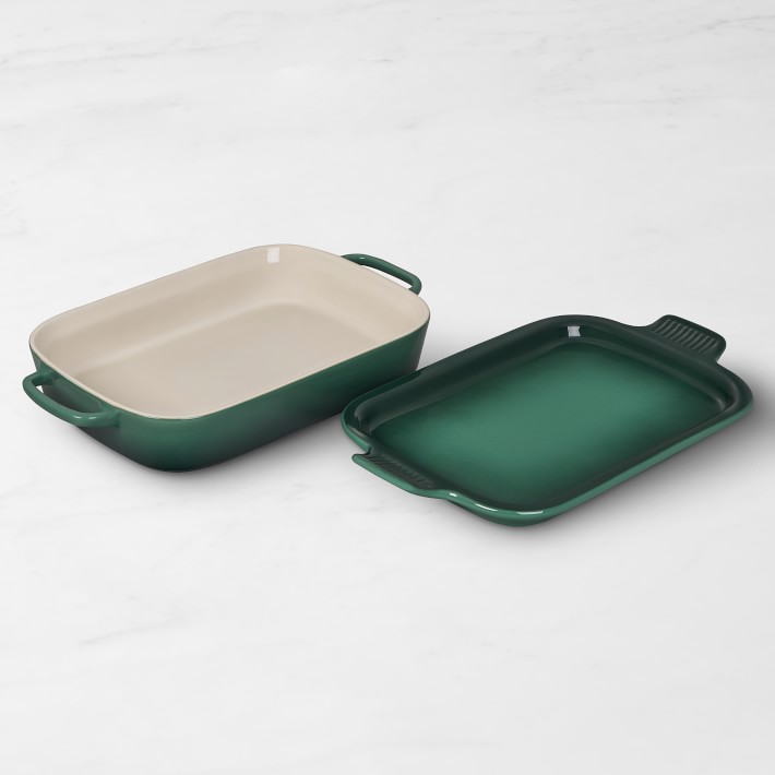 Le Creuset Stoneware Rectangular Baking Pan with Platter Lid | Williams ...