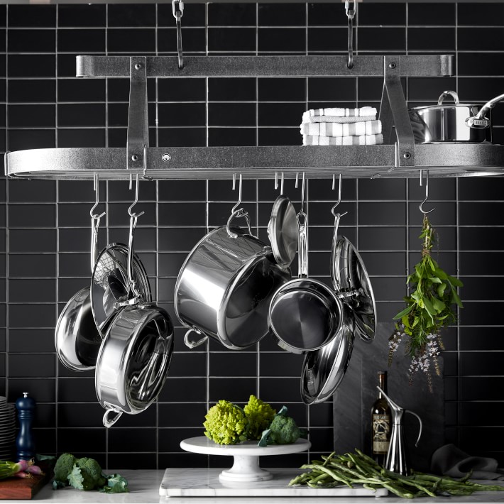 Enclume Traditional Oval Ceiling Pot Rack | Williams Sonoma