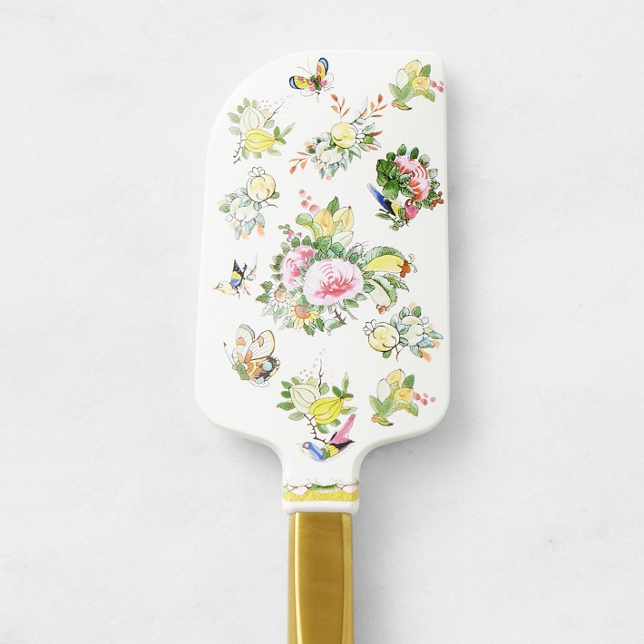 Williams Sonoma Famille Rose Spatulas with Gold Handle | Williams Sonoma
