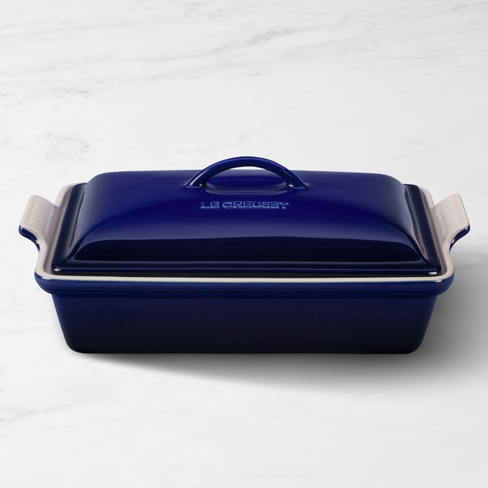 Le Creuset Heritage Stoneware Rectangular Covered Casserole Pan ...