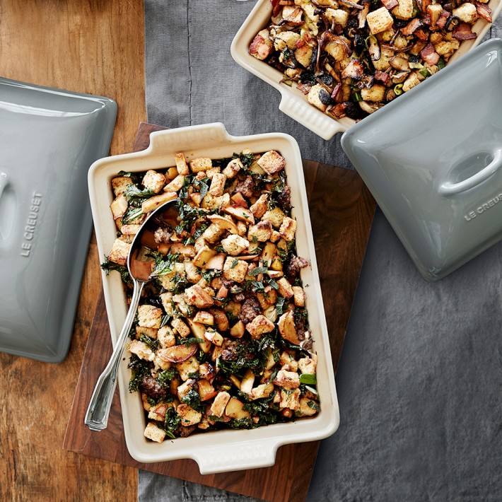 Le Creuset Heritage Stoneware Rectangular Covered Casserole Pan ...