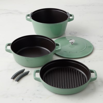 Staub Enameled Cast Iron Stackable 4-Piece Cookware Set | Williams Sonoma