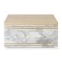 Arabescato Marble with Brass Inlay Bread Box | Williams Sonoma