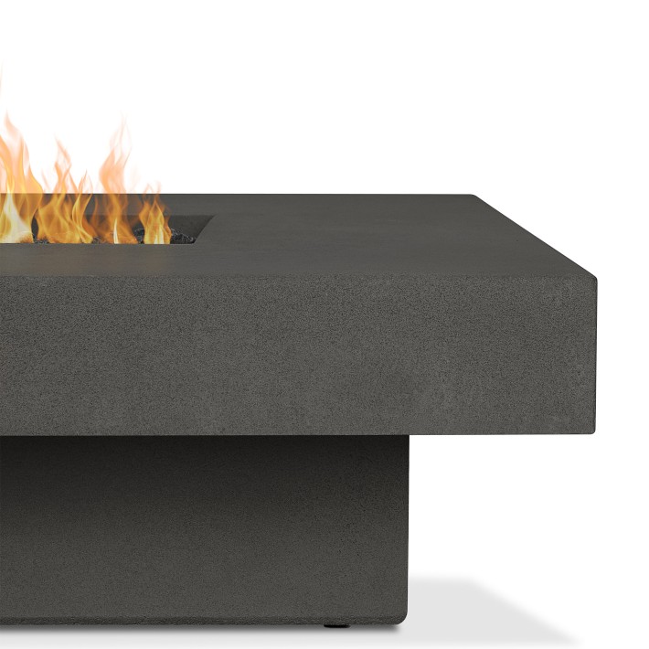 Novato 60" Low Rectangle Propane Fire Table | Williams Sonoma