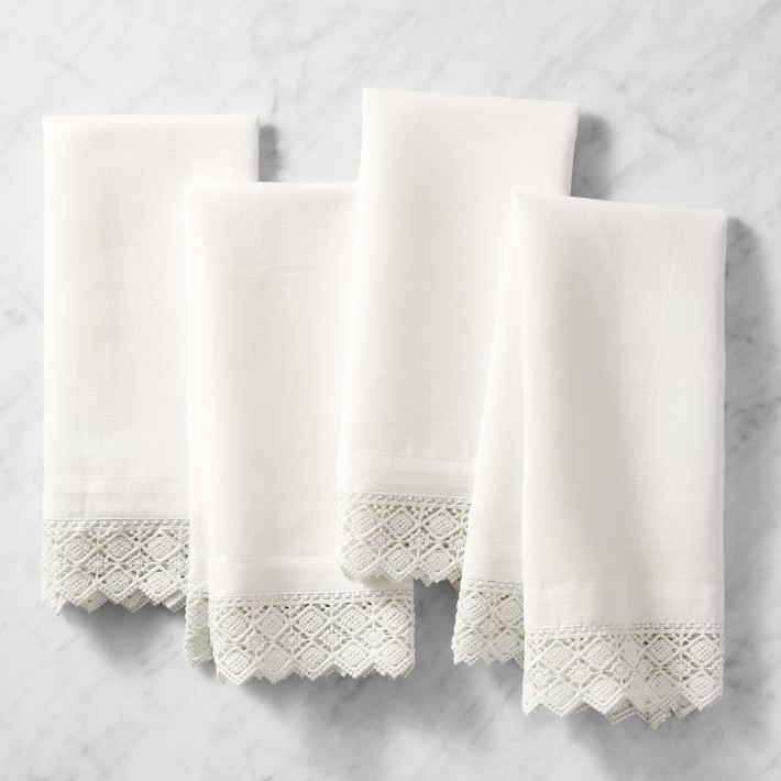 Diamond Lace Napkins, Set of 4 | Williams Sonoma