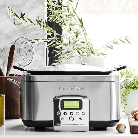 GreenPan™ Premiere Stainless-Steel Slow Cooker | Williams Sonoma