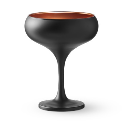 Black Matte & Copper Coupe Glasses, Set of 4 | Williams Sonoma