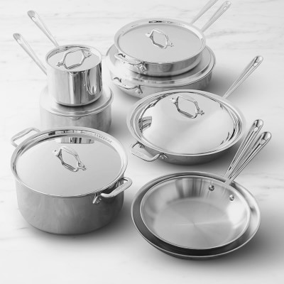 All-Clad D3 Tri-Ply Stainless-Steel 10-Piece Cookware Set | Williams ...