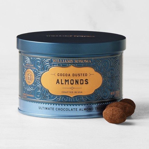 Williams Sonoma Signature Tin, Cocoa Dusted Almonds | Williams Sonoma