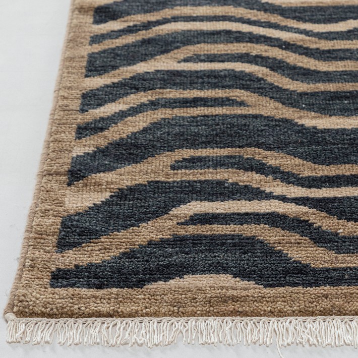 Tiger Stripe Hand Knotted Rug | Williams Sonoma