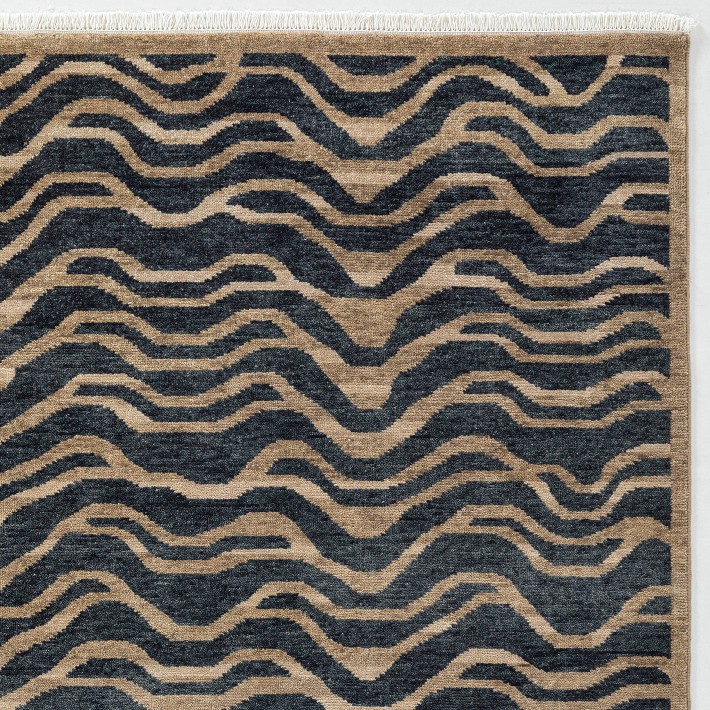 Tiger Stripe Hand Knotted Rug | Williams Sonoma