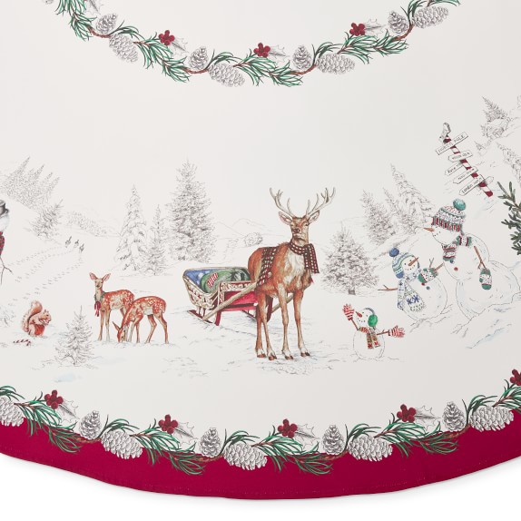 Snowman Christmas Tree Skirt | Williams Sonoma