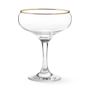 Gold Rim Champagne Coupe Glasses, Set of 4 | Williams Sonoma