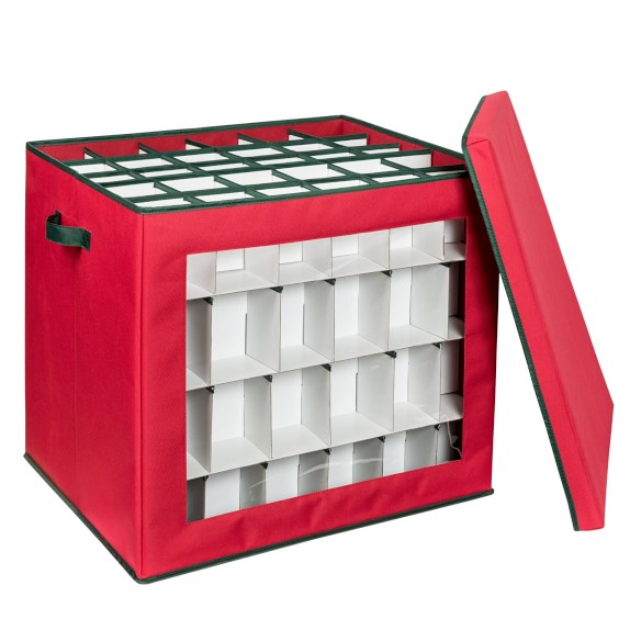 Red Cube Ornament Storage | Williams Sonoma