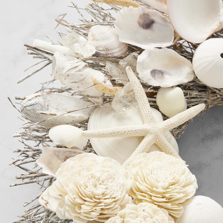 Bleached Fleur De Sel Wreath | Williams Sonoma