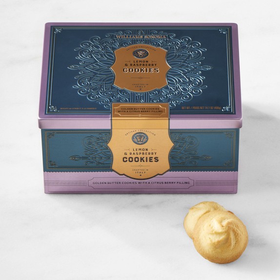 Williams Sonoma Signature Tin, Lemon and Raspberry Virginia Cookies ...