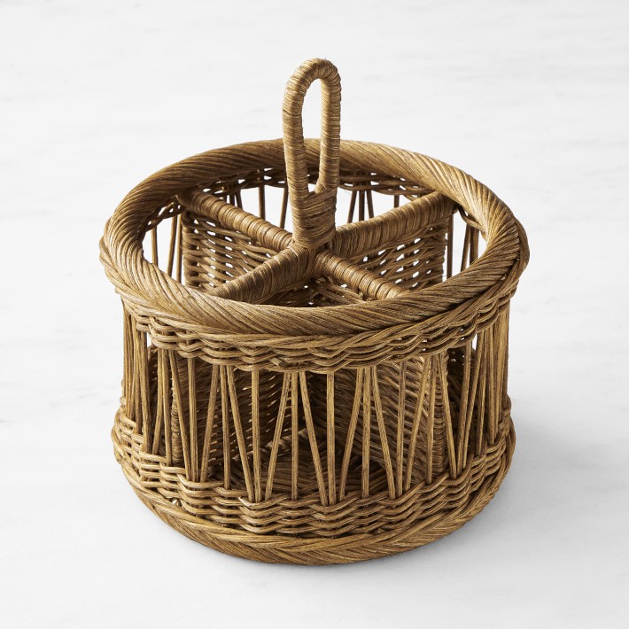 Jakarta Rattan Caddy | Williams Sonoma