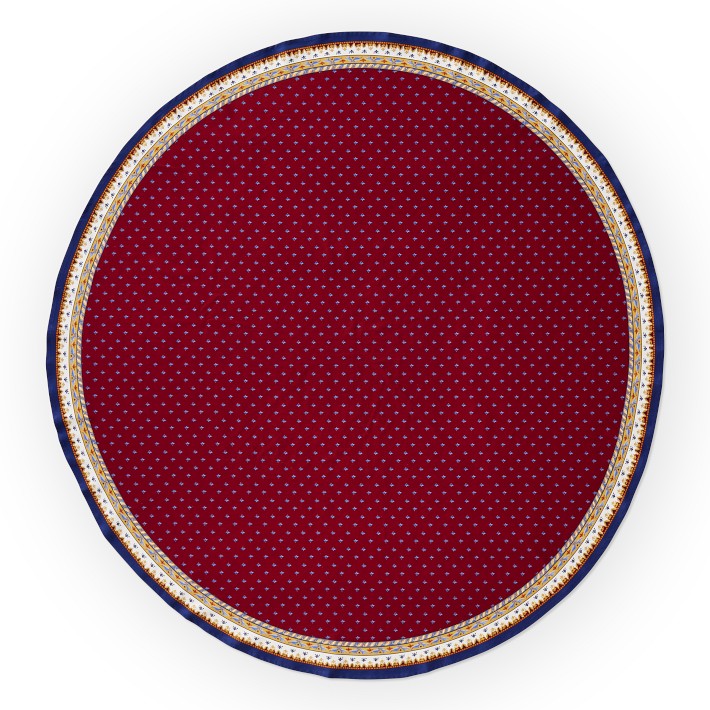Sicily Red Round Tablecloth | Williams Sonoma