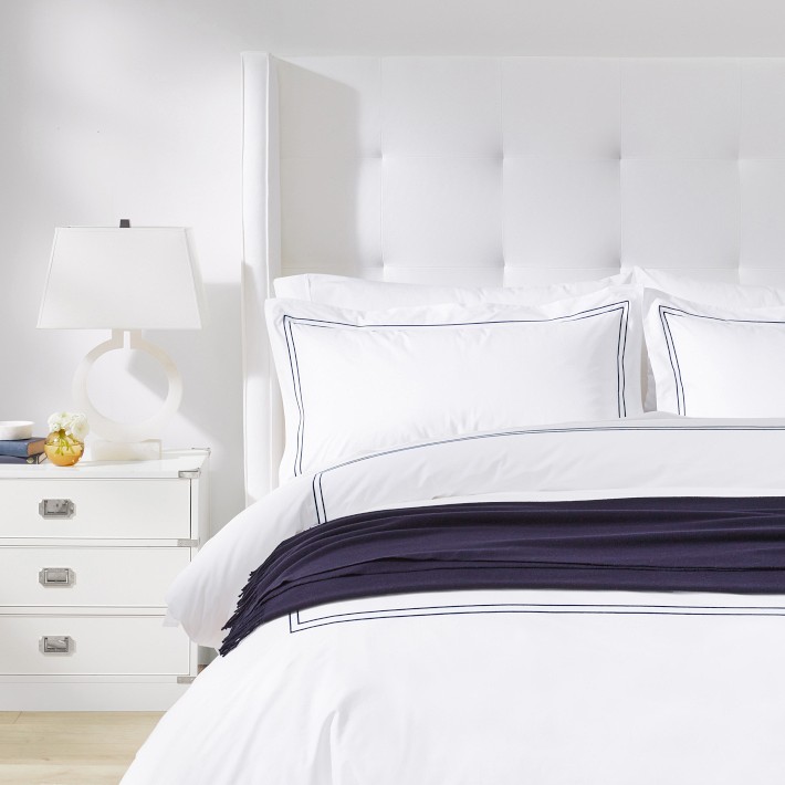 Presidio Extra Tall Box Tufted Bed | Williams Sonoma