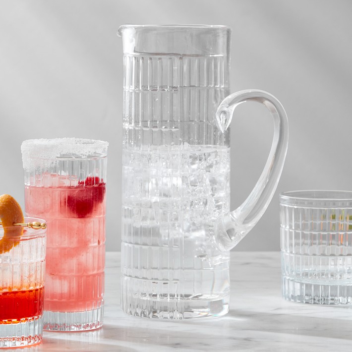 Bamboo Cut Double Old Fashioned Glasses Set Of 4 Williams Sonoma