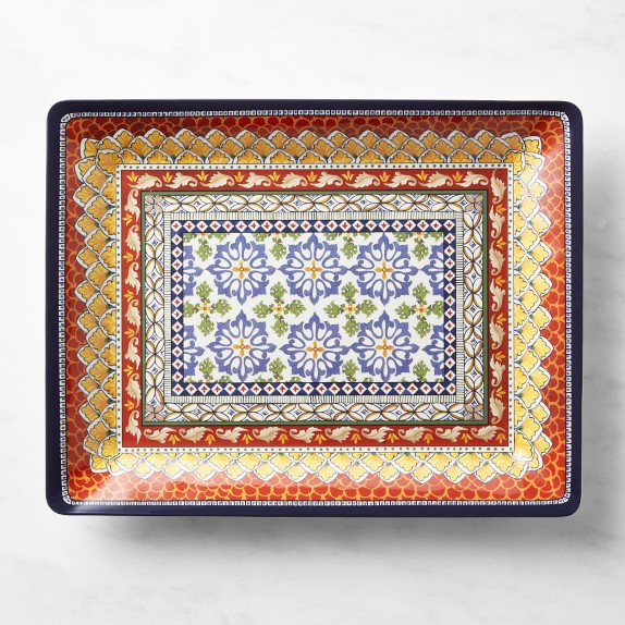 Sicily Red Melamine Rectangular Platter | Williams Sonoma