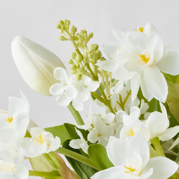 Faux Tulip & Lilac Floral Arrangement | Williams Sonoma
