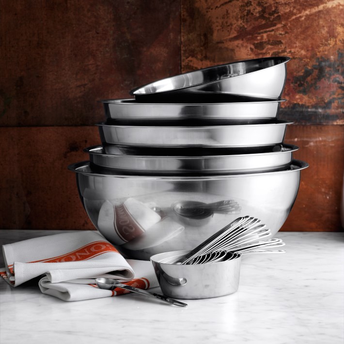 Stainless-Steel Restaurant Mixing Bowls | Williams Sonoma