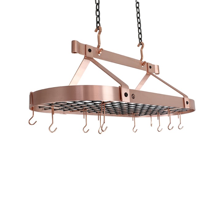 Enclume Copper Oval Pot Rack | Williams Sonoma