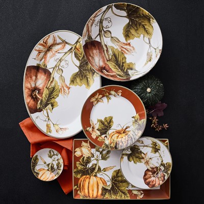 Botanical Pumpkin Salad Plates | Williams Sonoma