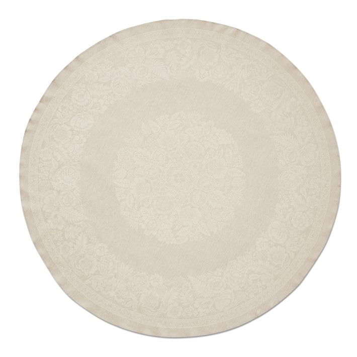 Vintage Floral Jacquard Round Tablecloth - 70" | Williams Sonoma