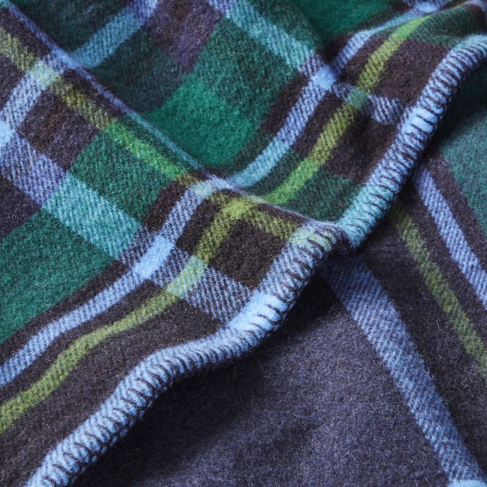 Alister Plaid Merino Wool Blanket | Williams Sonoma