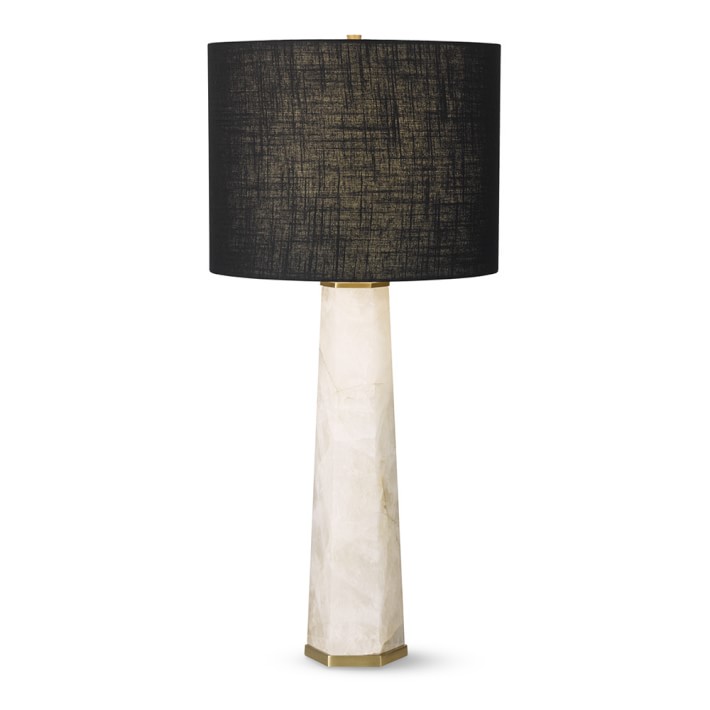 Tall Cut Stone White Quartz Table Lamp | Williams Sonoma