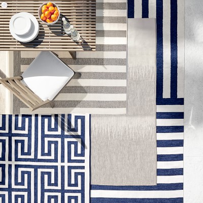 Perennials® Donovan Striped Flax Outdoor Rug | Williams Sonoma