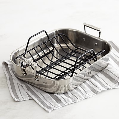 All-Clad Stainless-Steel Roasting Pan with Rack | Williams Sonoma