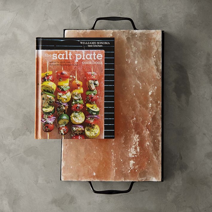 Himalayan Salt Block with Holder + Salt Block Book | Williams Sonoma