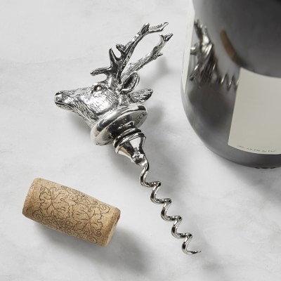Pewter Wine Corkscrew - Deer | Williams Sonoma