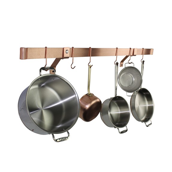 Enclume Rolled-End Bar Wall-Mounted Pot Rack | Williams Sonoma