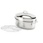 All Clad Stainless-Steel Covered Oval Roasting Pan | Williams Sonoma